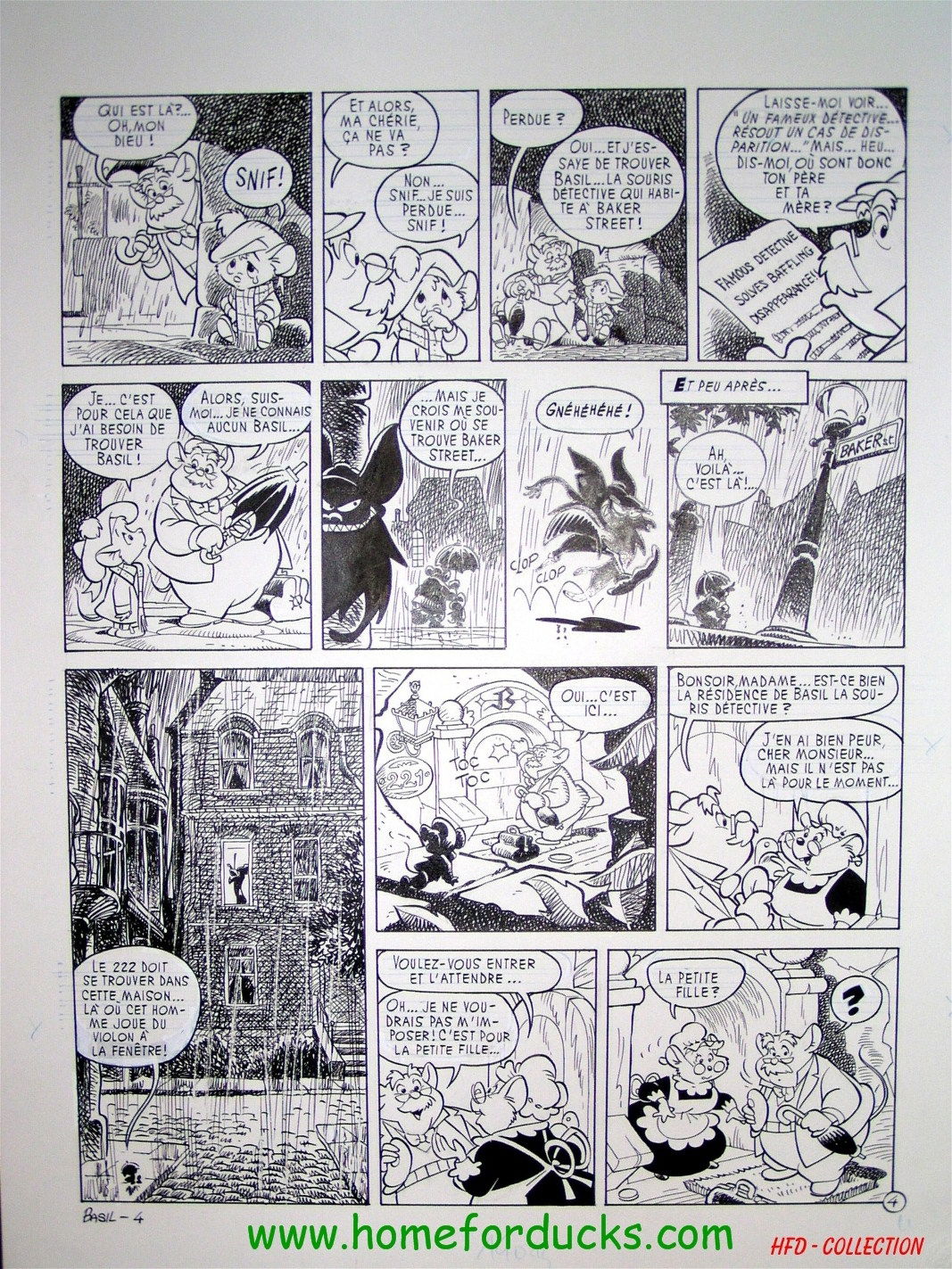 Giorgio Cavazzano Basil Dètective Privè Page 4 In Home For Ducks
