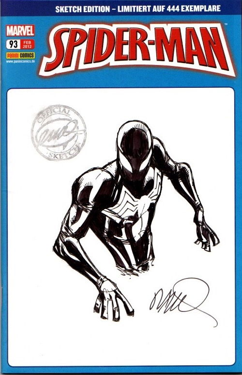 Spider Man Black Costume In Fernando Lujáns Mexican Gallery Comic Art