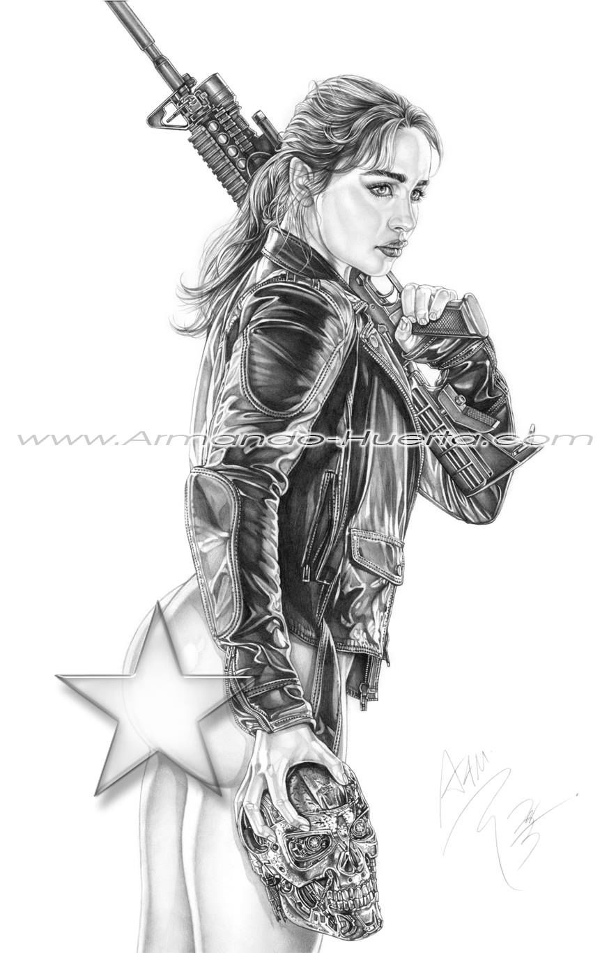 Armando Huerta Terminator Aka Sarah Connor Pinup Featuring Actor Emilia
