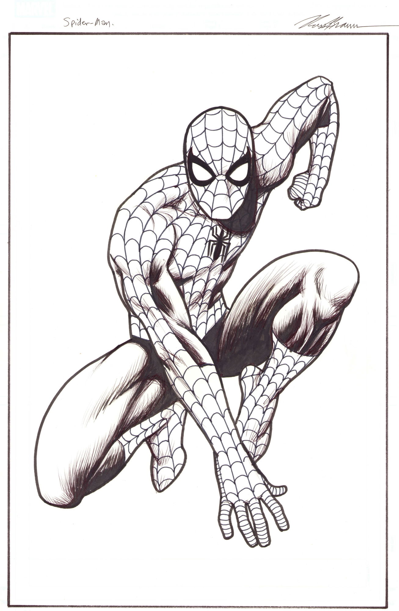 Spider Man In Jason Vignolas Commissions Inked Comic Art Gallery Room