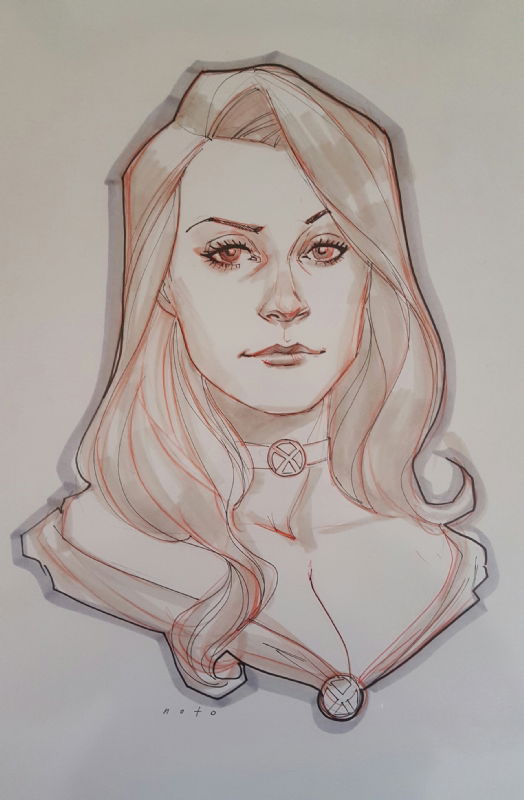 Phil Noto Emma Frost In Ryan Walterss Phil Noto Comic Art Gallery Room