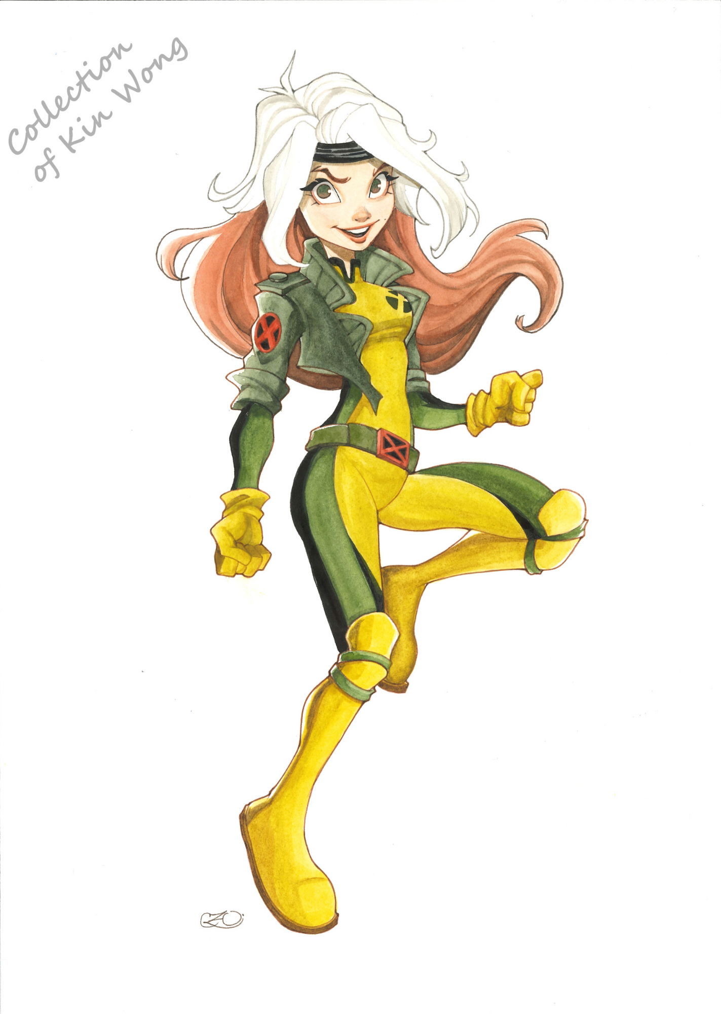 Rogue Pinup Chrissie Zullo Uminga In Kin Wongs Unpublished Gambit And Rogue X Men Comic