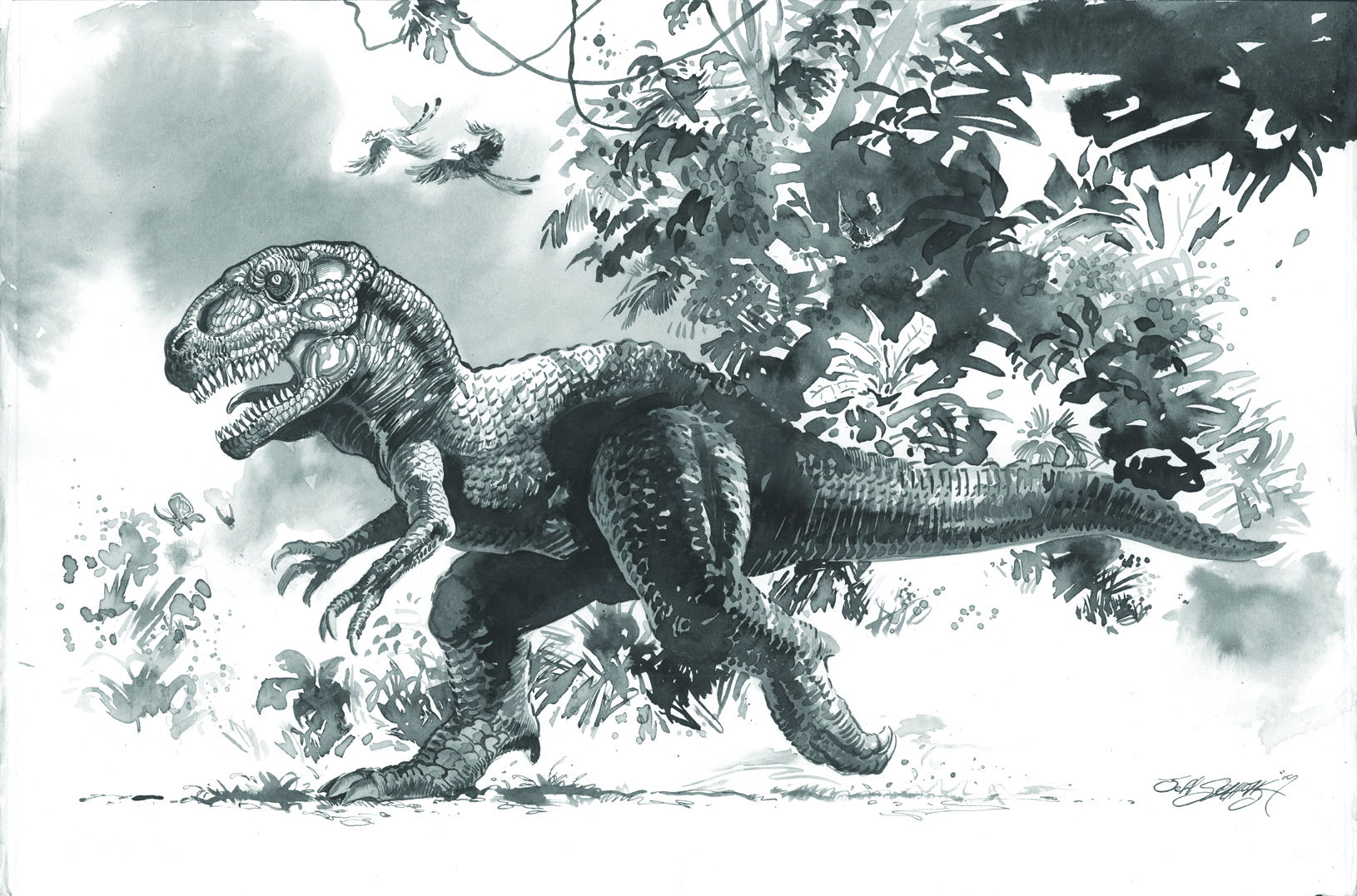Allosaurus In Jeff Slemonss Dinosaurs And Critters Comic Art Gallery Room