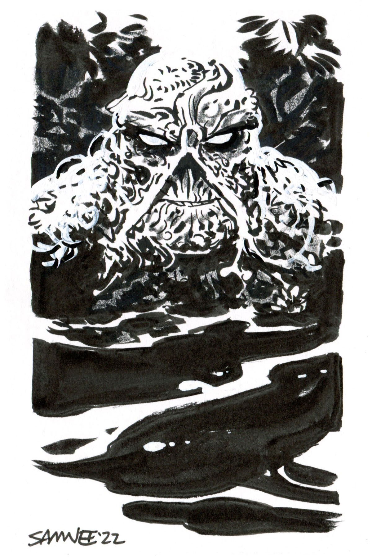 Chris Samnee Swamp Thing Doodle 2022 In Justin Leigh Leiters Chris Samnee Comic Art