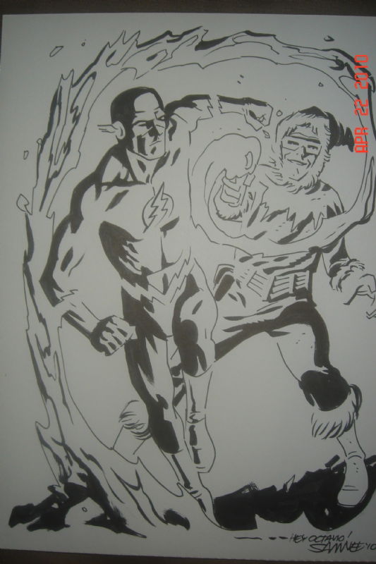 Flash Vs Captain Cold In Octavio Ds Samnee Chris Comic Art Gallery Room