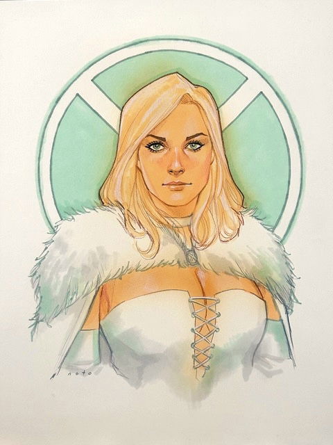 Phil Noto Emma Frost In Lenny Messinas Phil Noto Comic Art Gallery Room