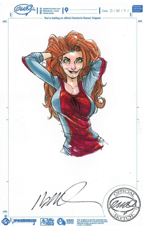 Mj Mary Jane In Ben Lees Humberto Ramos Comic Art Gallery Room