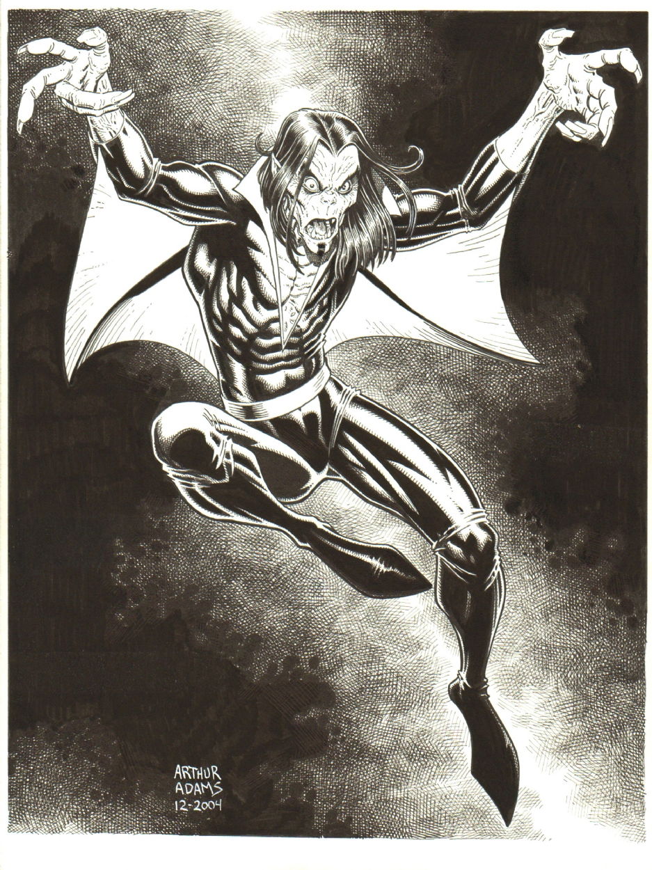 Morbius By Arthur Adams Spider Man In K Gearons Pin Ups Comic Art Gallery Room