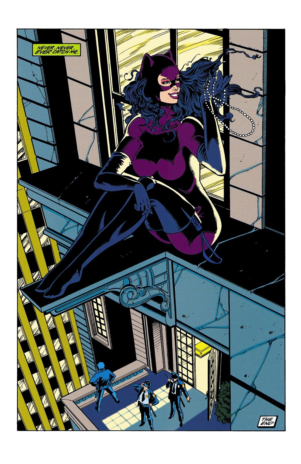 Catwoman 19 End Splash By Jim Balent 1995 Catwoman Admires Her
