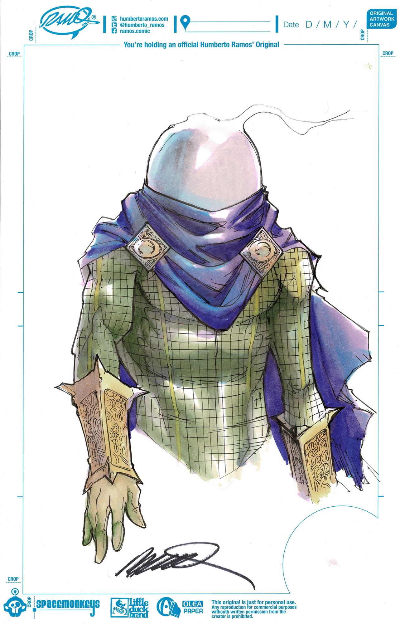 Humberto Ramos Mysterio In Matteo Dagostinos Humberto Ramos Sketch Comic Art Gallery Room